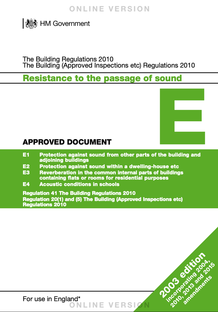 Part 'E' Building Regulations